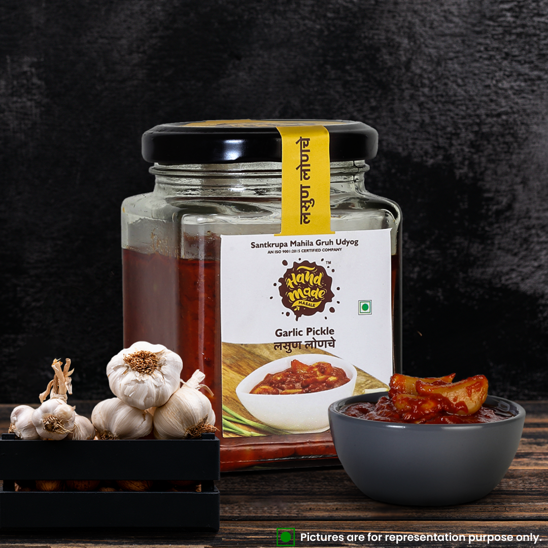 Garlic Pickle | Authentic Handmade Masale – Santkrupa Mahila Gruh Udyog