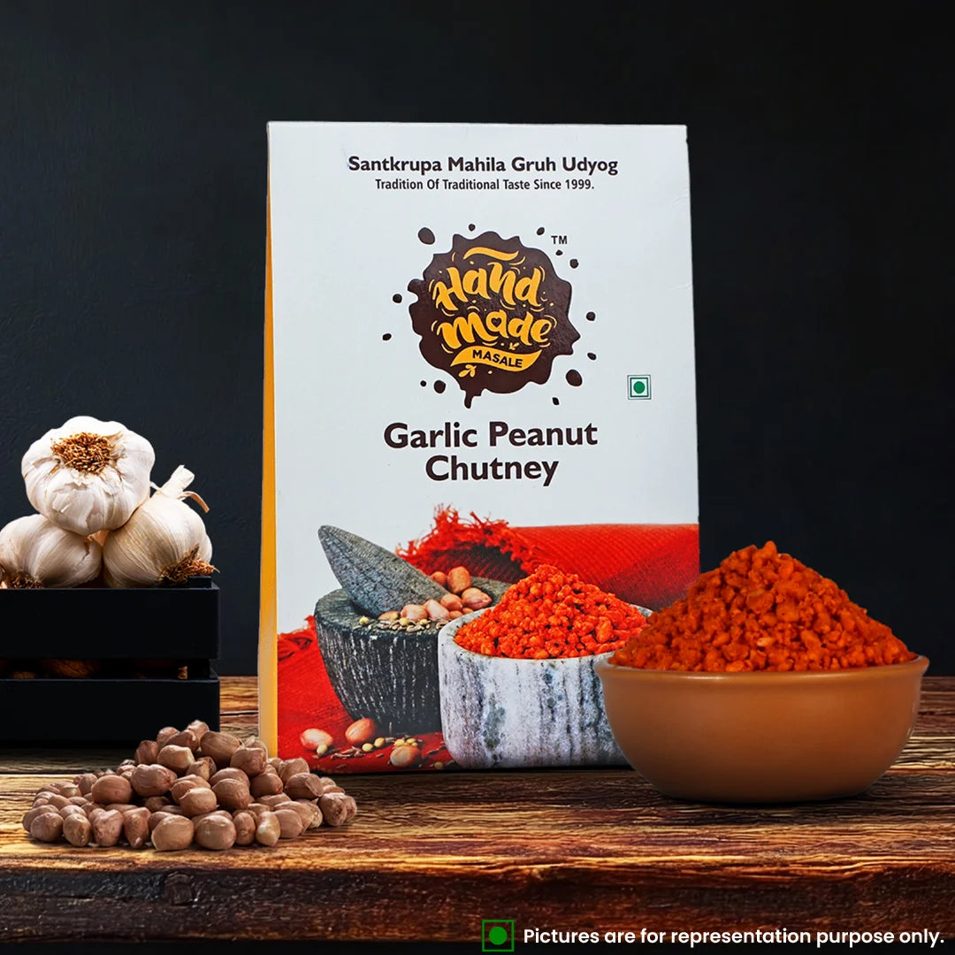 Lasun Shengdana Chutney | Handmade Masale – Santkrupa Mahila Gruh Udyog