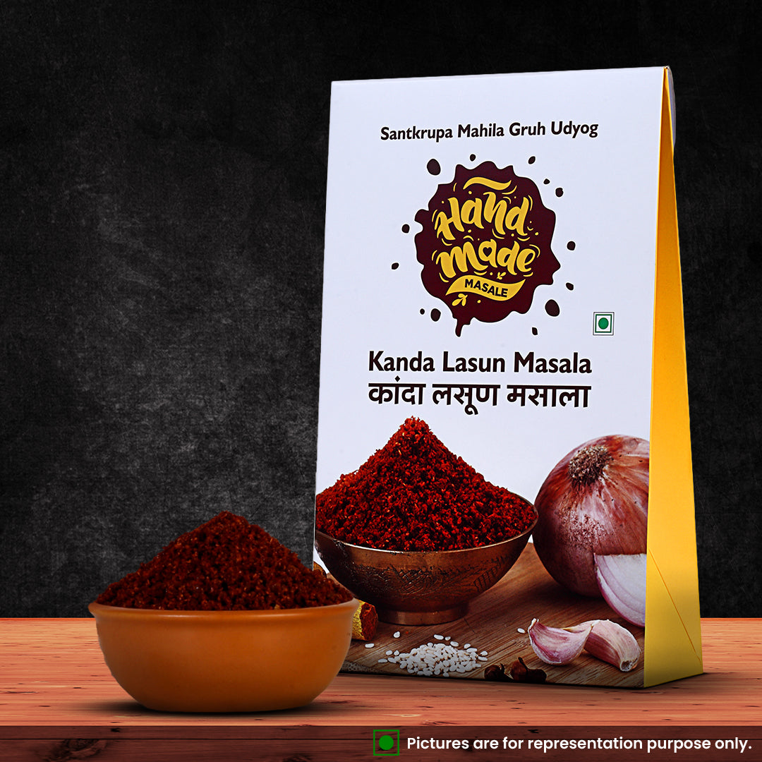 Onion Garlic Masala | Authentic Handmade Masale – Santkrupa Mahila Gruh ...